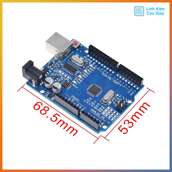 Board Arduino UNO R3 ATmega328P chip dán Linh kiện Cầu Giấy