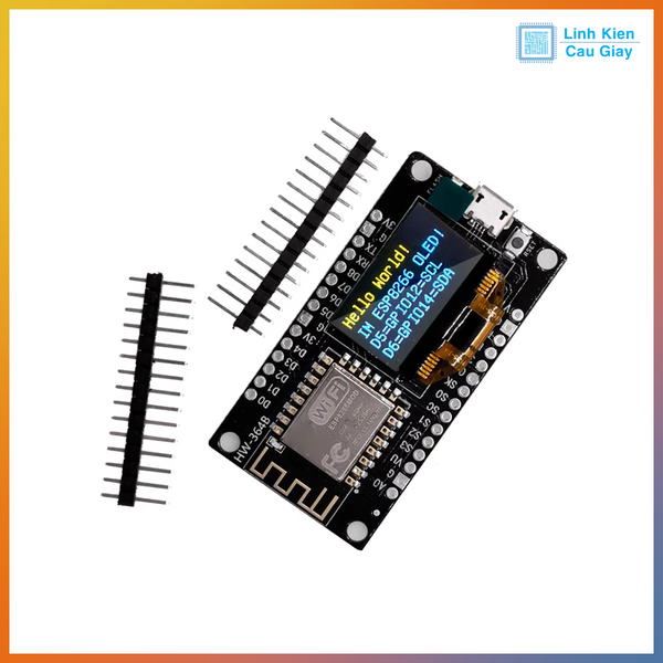 Kit thu phát Wifi ESP8266 NodeMCU Oled 0.96inch Linh kiện Cầu Giấy