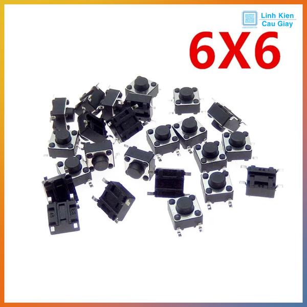 Nút nhấn 4 chân 6x6 chân dán SMD (SL 10c) Linh kiện Cầu Giấy