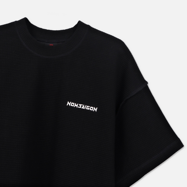WAFFLE TEE - BLACK