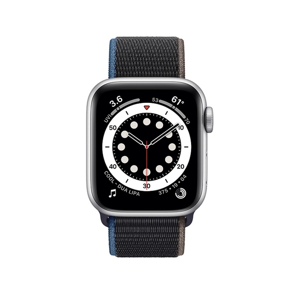 Apple Watch Series 6 GPS 44MM Silver Aluminum Case With Charcoal Sport ...