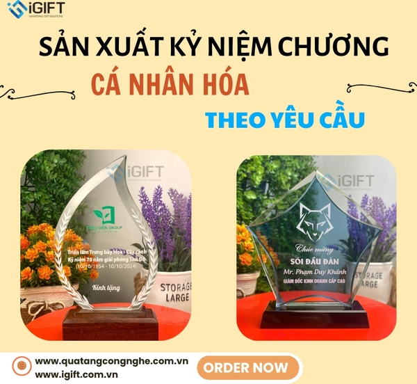 Sản xuất Kỷ niệm chương cá nhân hóa theo yêu cầu tại Hà Nội và HCM – IGIFT
