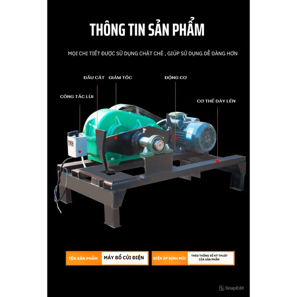 Máy Bổ Củi Động Cơ Tự Động 1 PHA 5,5KW CÔNG TY CỔ PHẦN CHUYỂN GIAO CÔNG ...