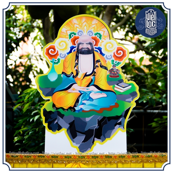 Tranh Đạt Ma Sư Tổ (vẽ tay) chất liệu nhựa xốp VIỆT LẠC