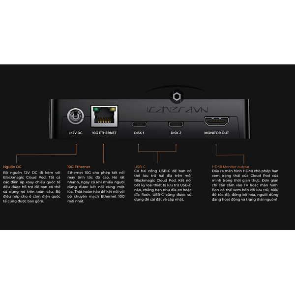 Blackmagic Cloud Pod hàng chính hãng đồng bộ hóa, chia sẻ phương tiện