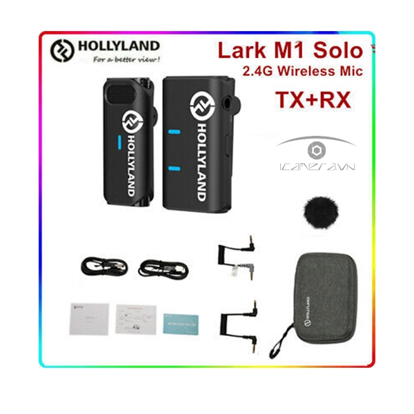 Hollyland LARK M1 SOLO - Micro không dây (2.4 GHz) ( 1RX +1TX)