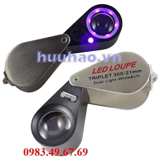 Kính lúp led loupe triplet 30x-21mm - huuhao.vn