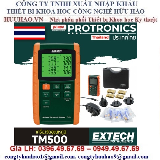 MÁY ĐO GHI NHIỆT ĐỘ TIẾP XÚC 12 KÊNH EXTECH TM500 - huuhao.vn
