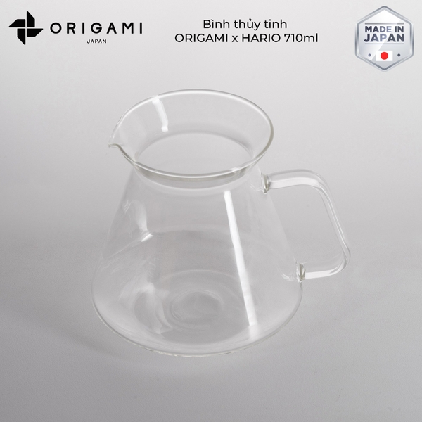 Bình thủy tinh ORIGAMI x HARIO 710ml | Volcano coffee - Dụng cụ pha chế ...
