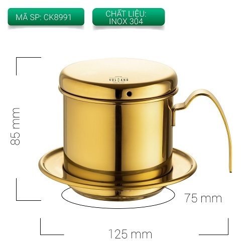 Phin cà phê inox 304 | Volcano coffee - Dụng cụ pha chế cà phê