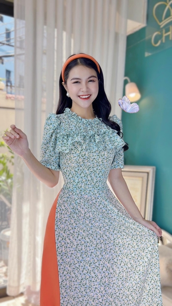 Áo Dài Hoa Bay AD8056