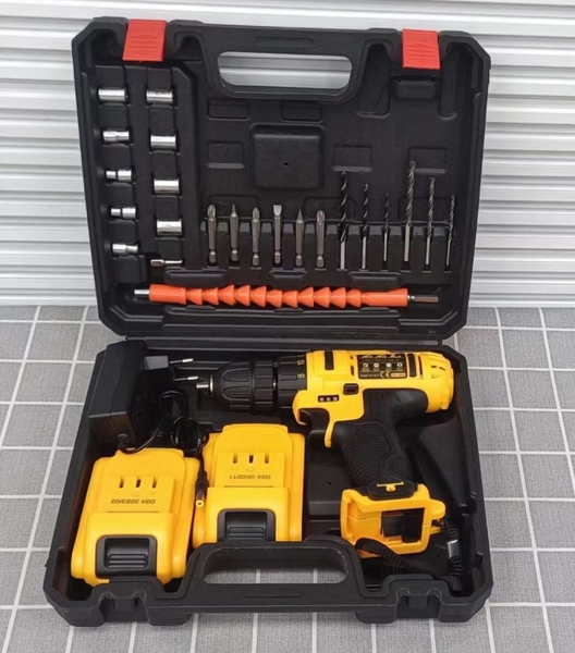 Súng máy vặn vít không dây hãng ZZL 26 món- 2 pin Bewise Shop