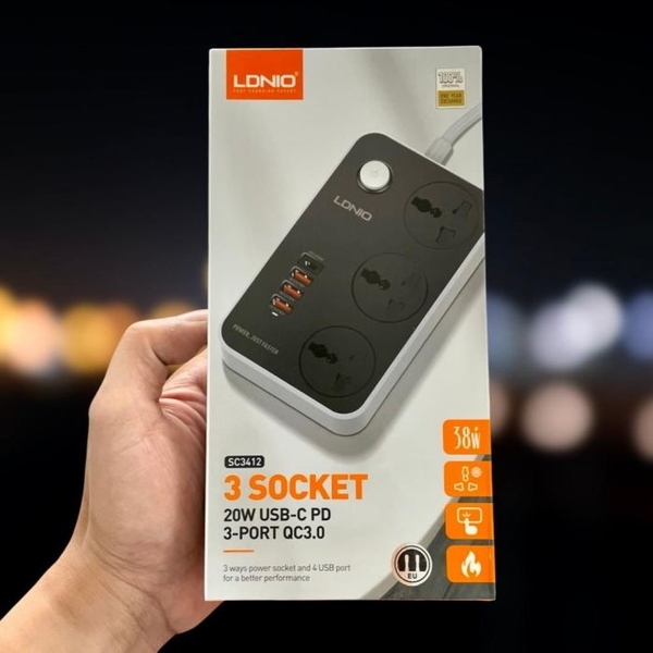 Ổ Cắm Điện Đa Năng Thông Minh LDNIO SC3412 Bewise Shop