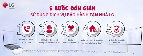 Bảo hành tận nơi - Màn hình LG