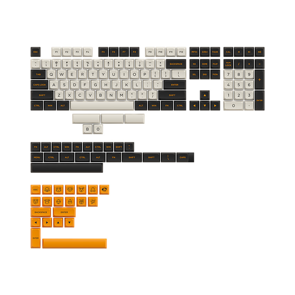Bộ Keycap Akko Carbon Retro PBT Double-Shot ASA Profile
