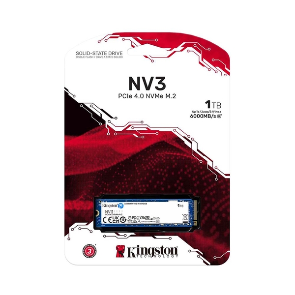 SSD Kingston NV3 1TB M.2 PCIe Gen4 x4 NVMe SNV3S/1000G - MemoryZone