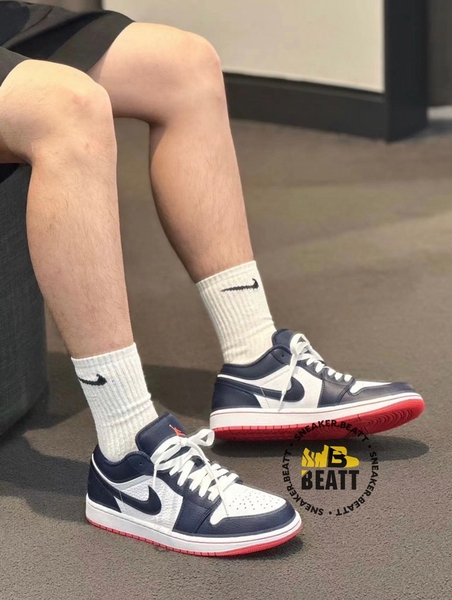 JORDAN 1 LOW RETRO OBSIDIAN EMBER GLOW - 553558-481