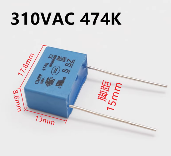 Tụ điện màu xanh CMPP 474K 310V P=15MM | Cửa hàng thiết bị - Linh kiện ...