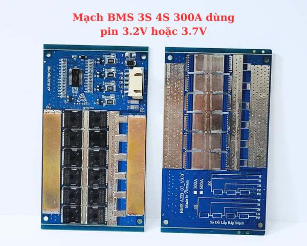 Mạch BMS 3S 4S 300A pin 3.7V , có chống chập tải, quá tải, chống quá ...