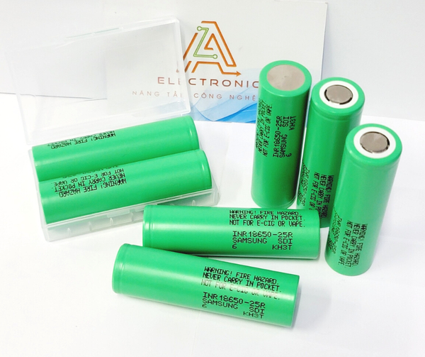 Cell pin 18650 Samsung INR18650 25R 3.7V 2600mah xả 30A mới chuẩn G2-0 ...