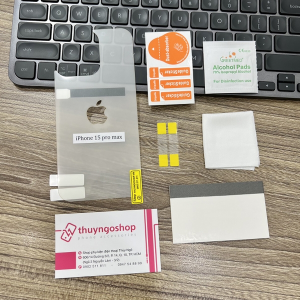 PPF mặt sau (mở logo) iphone 15 Pro Max thuyngo1