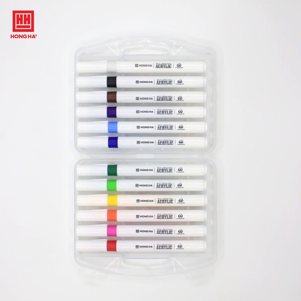 Bút lông màu Acrylic 12 màu - 8142