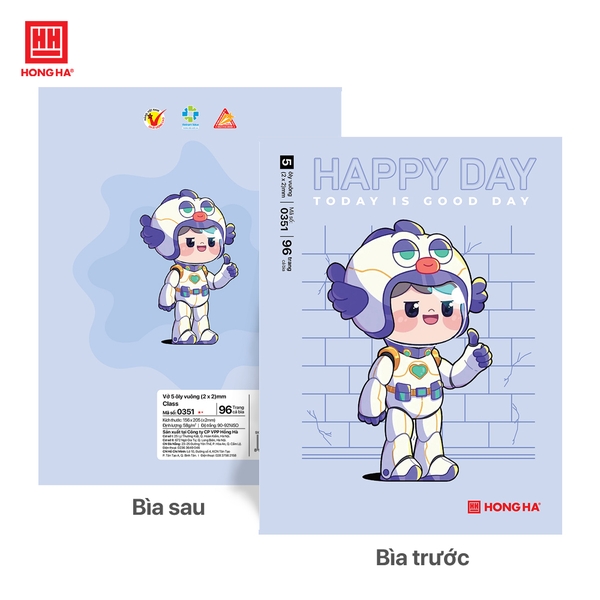 Vở 5 ô ly 96 trang Hồng Hà Class Happy Day - 0351