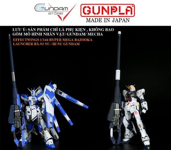 Bộ Phụ Kiện Mô Hình 1/144 Hyper Mega Bazooka Launcher EffectWings RG RX ...