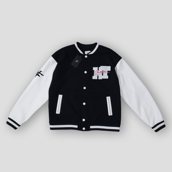 HTAG JACKET VARSITY - ROBOT BLACK WHITE Shop Tú Shoes