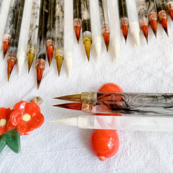 Cọ Vẽ Bút Lông Thư Pháp Cán Trong Vân Khói Dương Hào /Lang Hào / Hồng ...