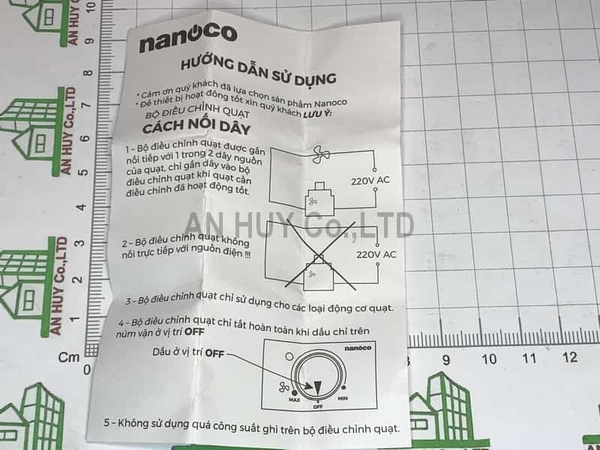 Chiết áp dimmer quạt trần Panasonic Nanoco (hộp 10 cái) | Điện, Nước ...