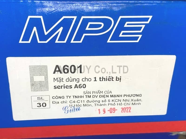 Mặt hạt MPE 1 thiết bị A601 | Điện, Nước, Kim Khí, Điện Lạnh, phụ kiện gỗ