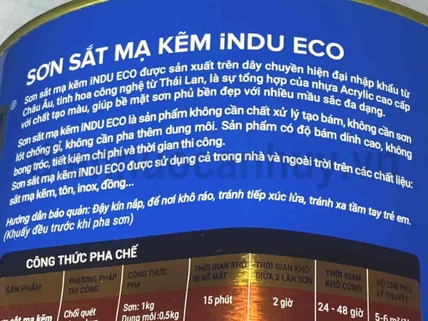 Sơn sắt mạ kẽm indu vàng chanh 2.5 lít E560 | Điện, Nước, Kim Khí, Điện ...