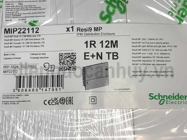 Tủ điện âm tường cửa trơn Schneider 12 module MIP22112 | Điện, Nước ...