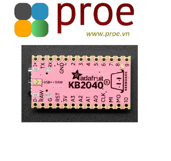 5302 Adafruit KB2040 - RP2040 Kee Boar Driver | Điện tử ProE
