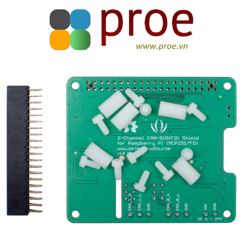2-Channel CAN-BUS(FD) Shield for Raspberry Pi (MCP2518FD) | Điện tử ProE