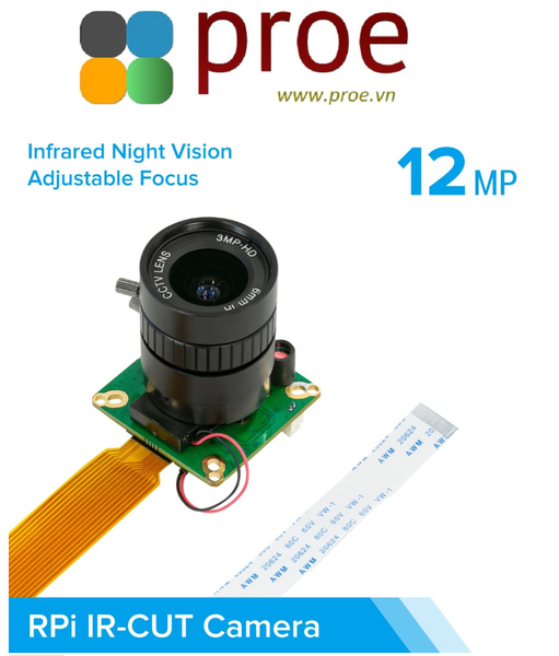 Arducam High Quality IR-CUT Camera for Raspberry Pi | Điện tử ProE