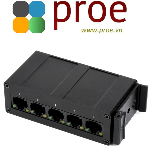 Industrial 5P Gigabit Ethernet Switch, Full-Duplex 10/100/1000M, DIN ...