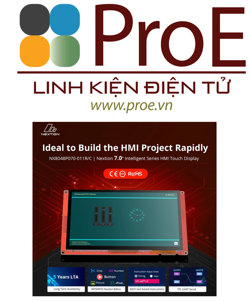 HMI Nextion 7 inch NX8048P070-011R Intelligent | Điện tử ProE