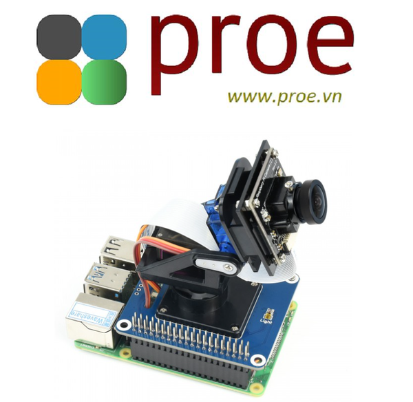 Pan-Tilt HAT 2-DOF Pan-Tilt HAT for Raspberry Pi | Điện tử ProE