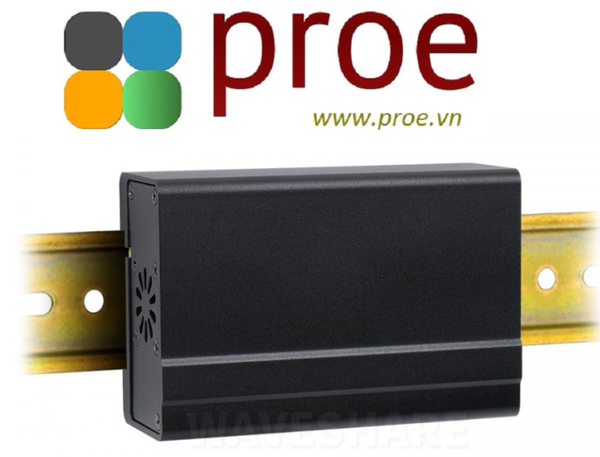 DIN Rail Aluminum Case for Raspberry Pi 4, with Cooling Fan and ...