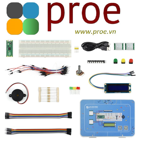 Raspberry Pi Pico Basic Kit, MicroPython Programming Learning Kit | Điện tử ProE