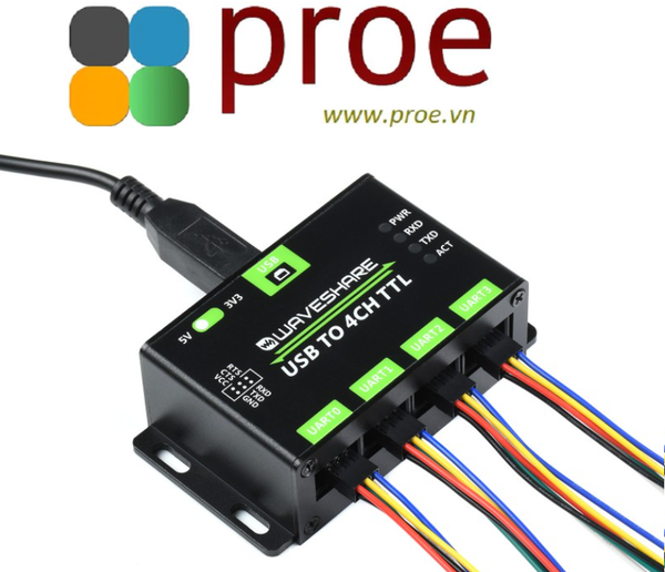 Industrial USB TO 4CH TTL Converter, USB To UART, Multi Protection ...