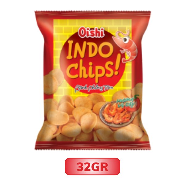 Snack phồng mực Oishi Indo Chips 12G/32G