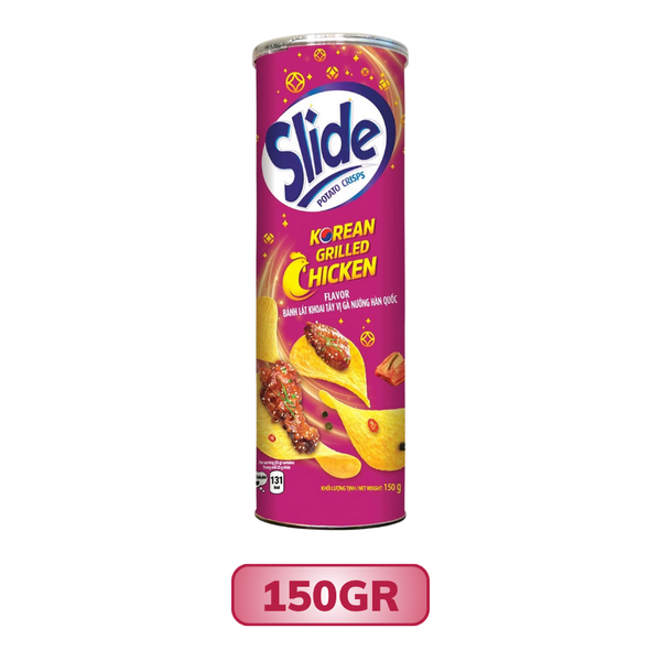 Snack khoai tây Slide Grilled Chicken lon 65G/ 150G