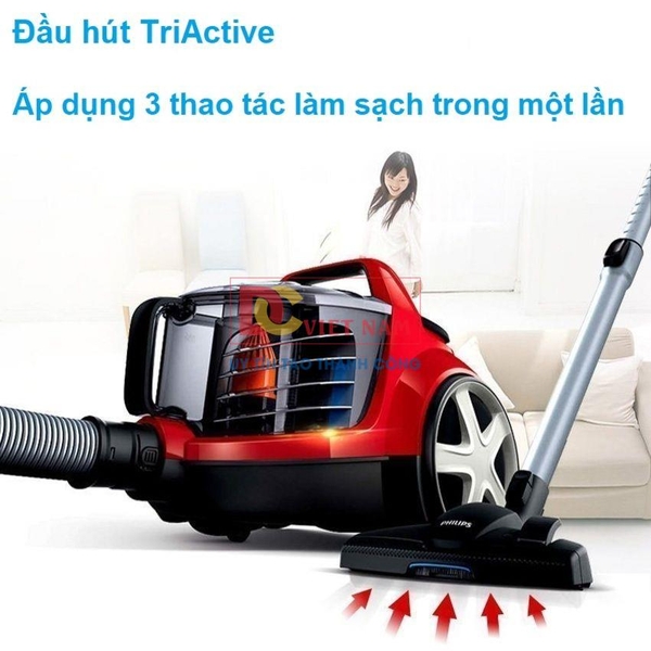 Máy hút bụi không túi Philips PowerPro Active FC8632, Serial 5000, công ...