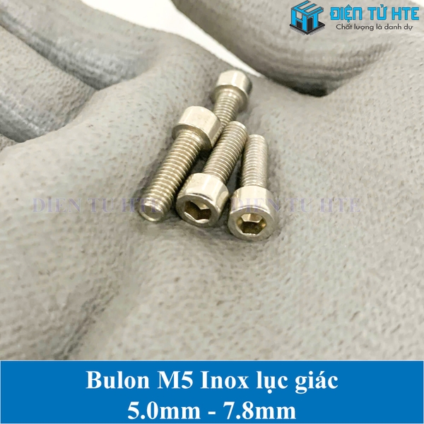 Ốc lục giác - Bulon lục giác Inox 304 Size M5 | Điện Tử HTE