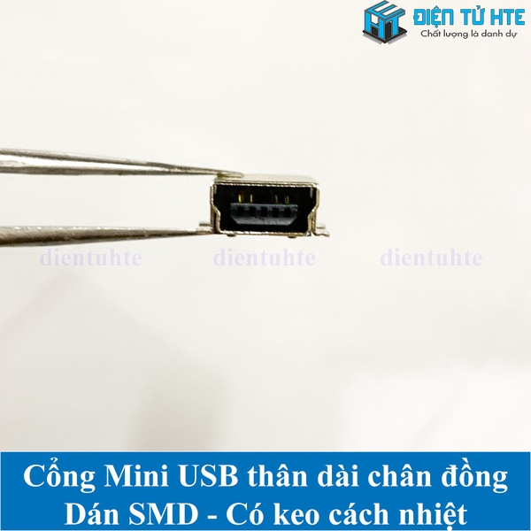 Cổng mini USB SMD 5P - chân đồng thân dài | Điện Tử HTE