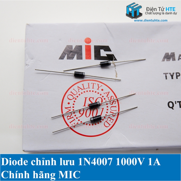 Diode 1N4007 1000V 1A DO-41 chính hãng MIC | Điện Tử HTE