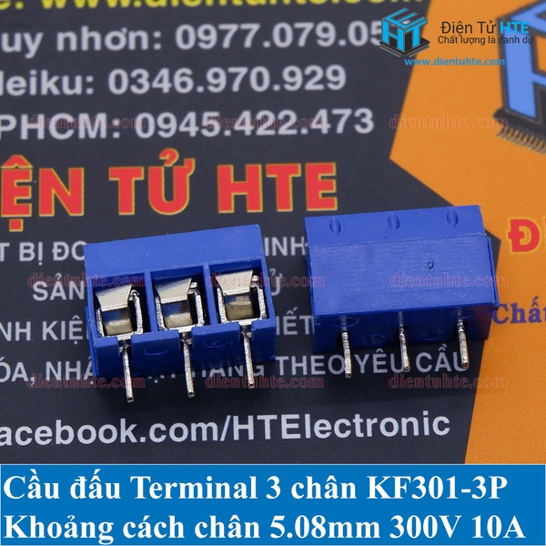 Cầu đấu Terminal Domino KF301 5.00mm 2P 3P | Điện Tử HTE